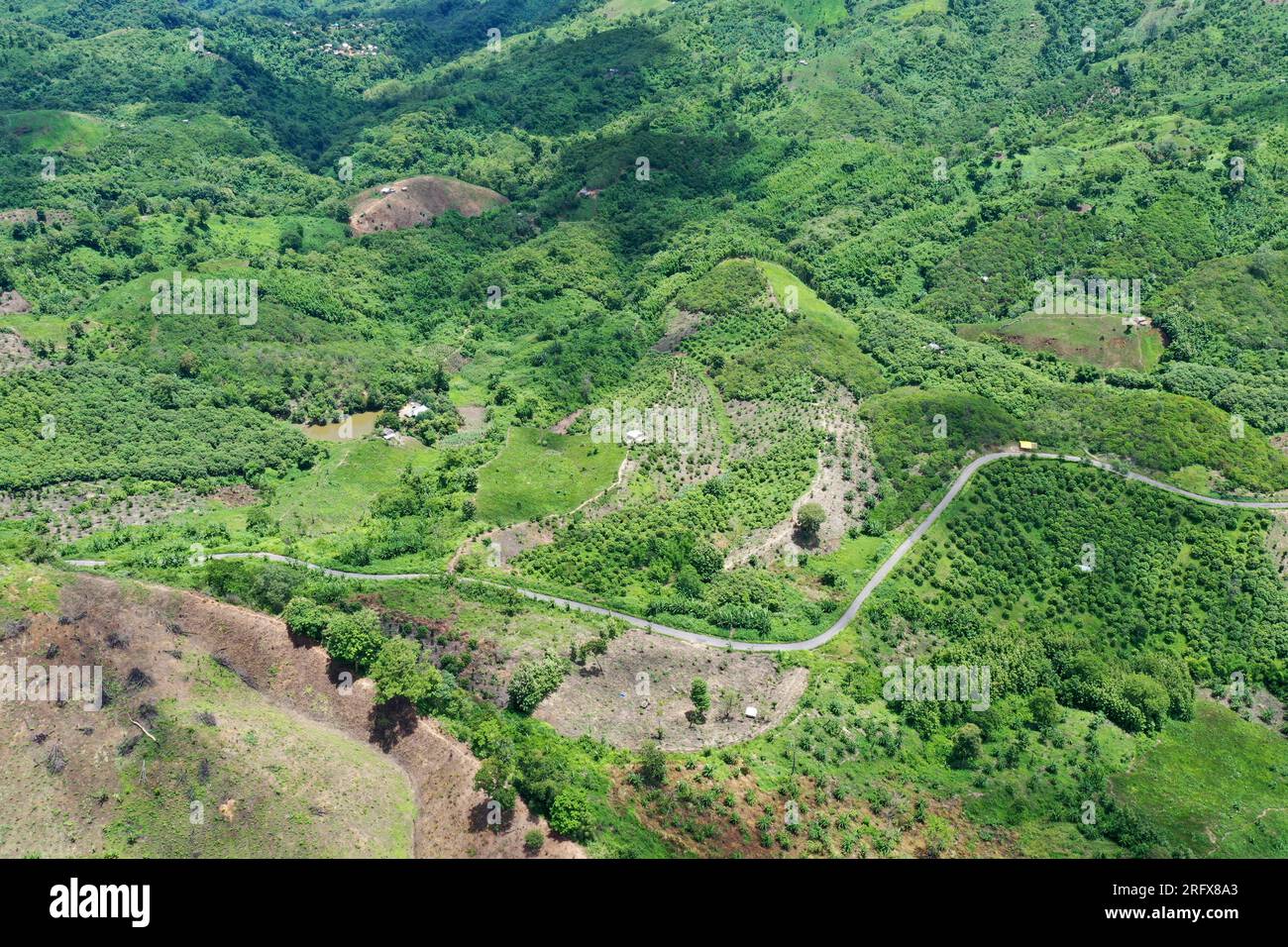Bandarban, Bangladesh - July 27, 2023: The Bird's-eye view of Bandarban ...