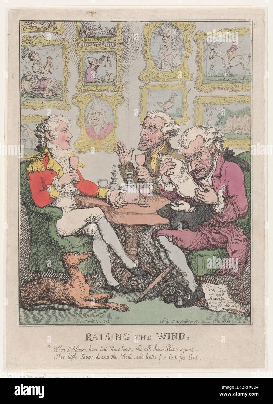 Raising the Wind 1805–12 by Thomas Rowlandson Stock Photo - Alamy