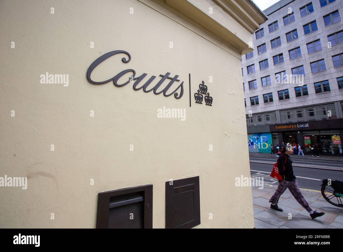 London, England, UK. 6th Aug, 2023. Coutts office on Strand in central ...