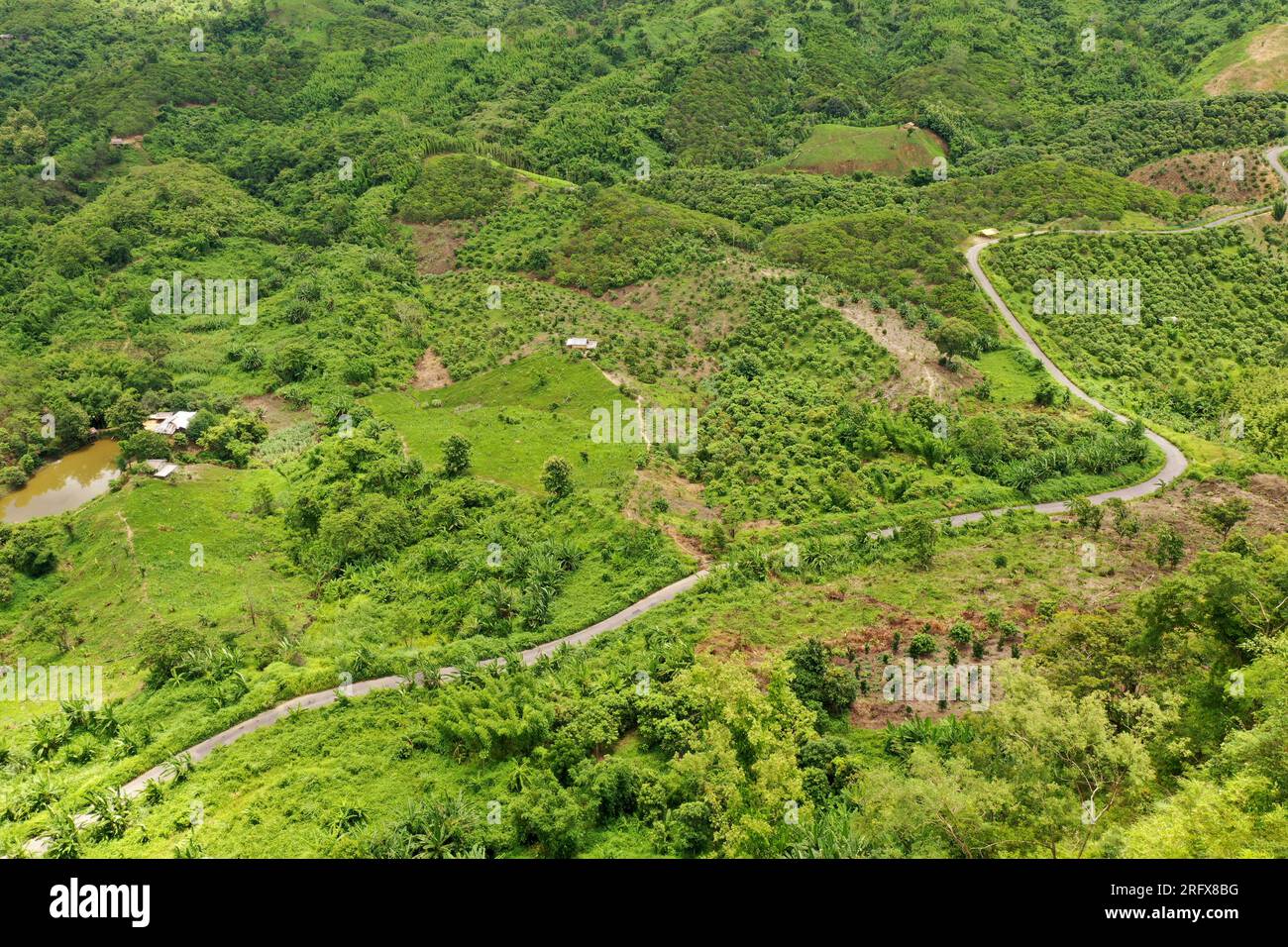 Bandarban, Bangladesh - July 27, 2023: The Bird's-eye view of Bandarban ...