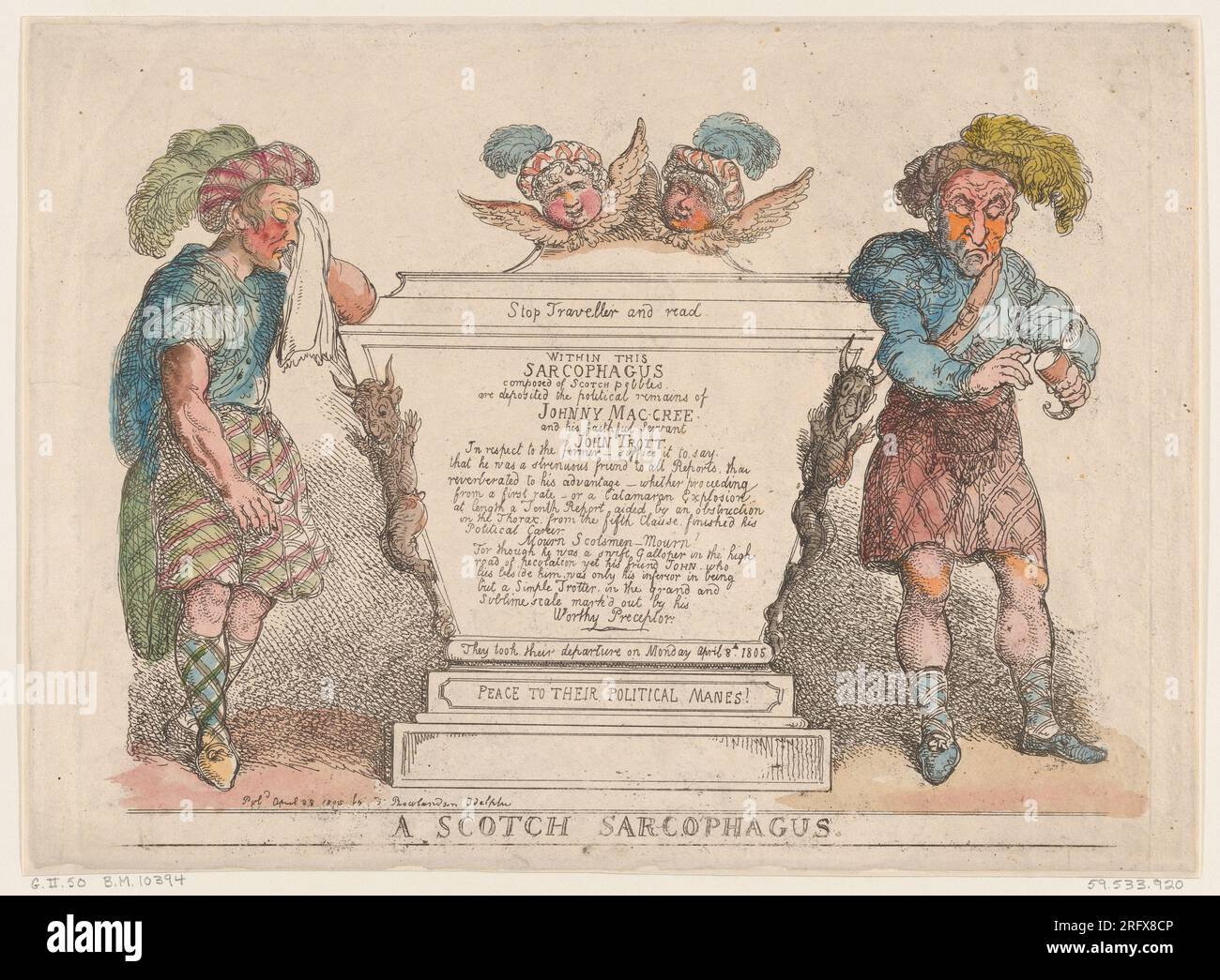 A Scotch Sarcophagus 28 April 1805 by Thomas Rowlandson Stock Photo - Alamy