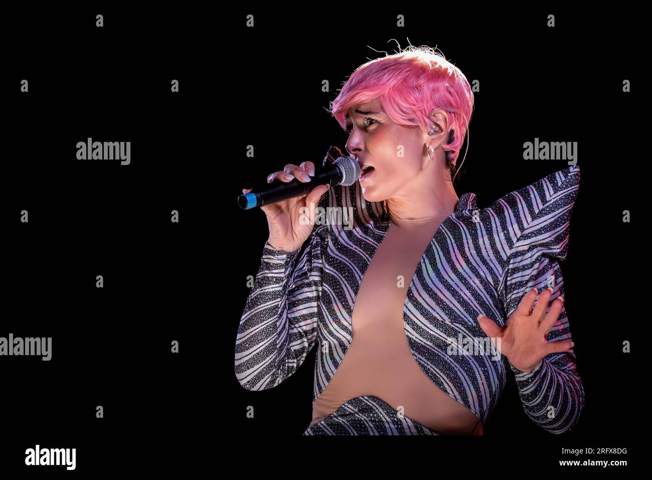 Barcelona, Spain; July 15, 2023: Rosa Lopez during her performance at ...