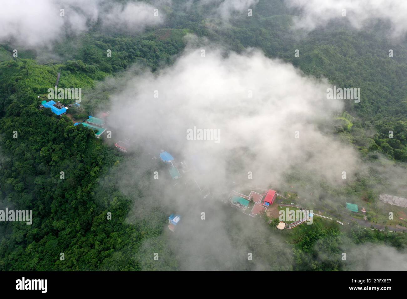 Bandarban, Bangladesh - July 27, 2023: The Bird's-eye view of Bandarban ...