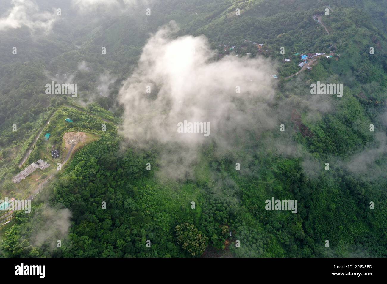 Bandarban, Bangladesh - July 27, 2023: The Bird's-eye view of Bandarban ...