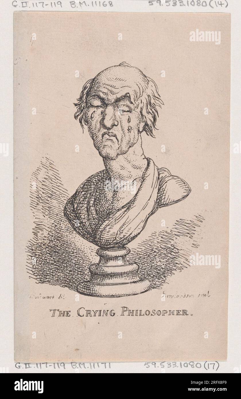 The Crying Philosopher 1808 by Thomas Rowlandson Stock Photo - Alamy