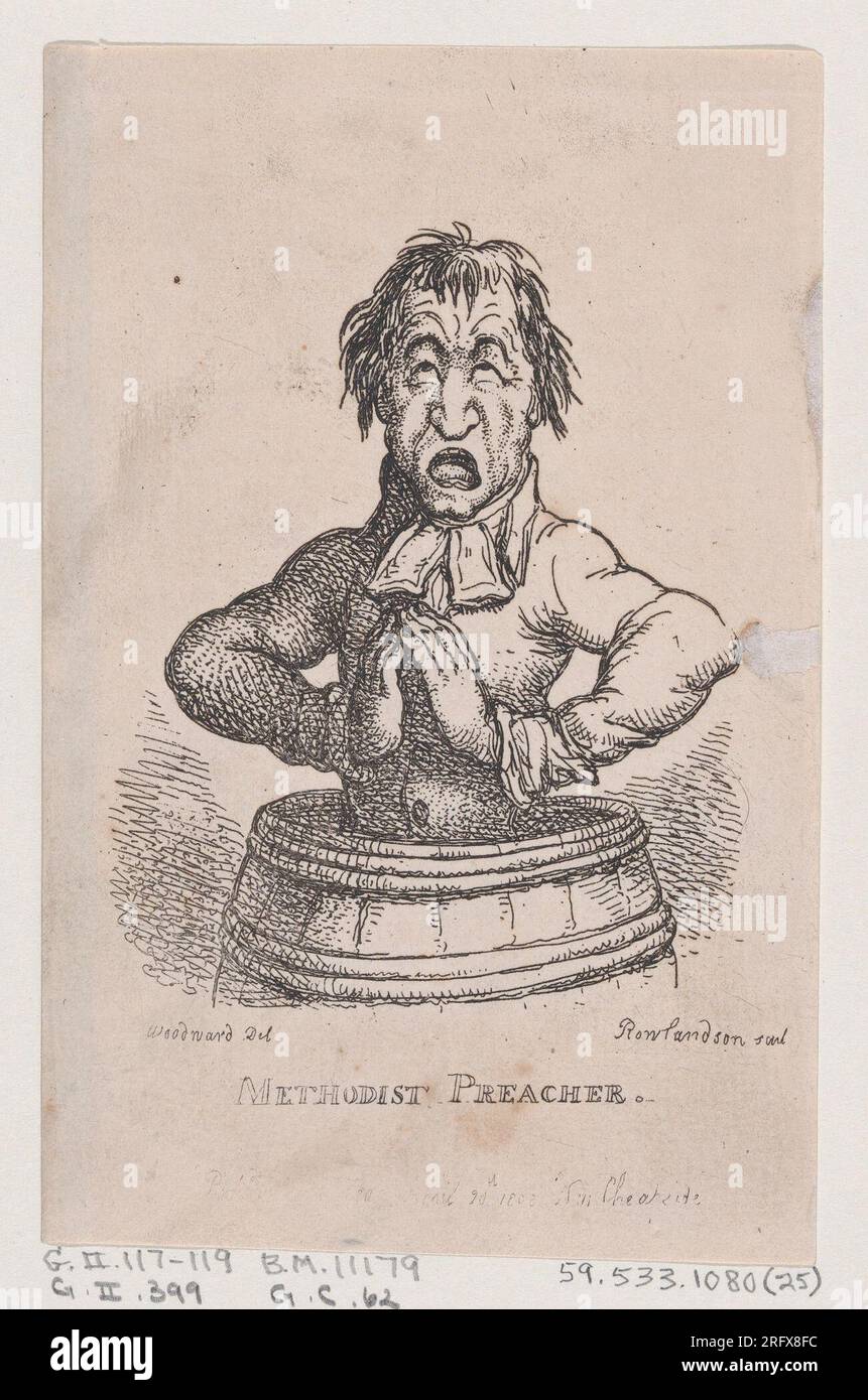 Methodist Preacher April 1808 by Thomas Rowlandson Stock Photo - Alamy