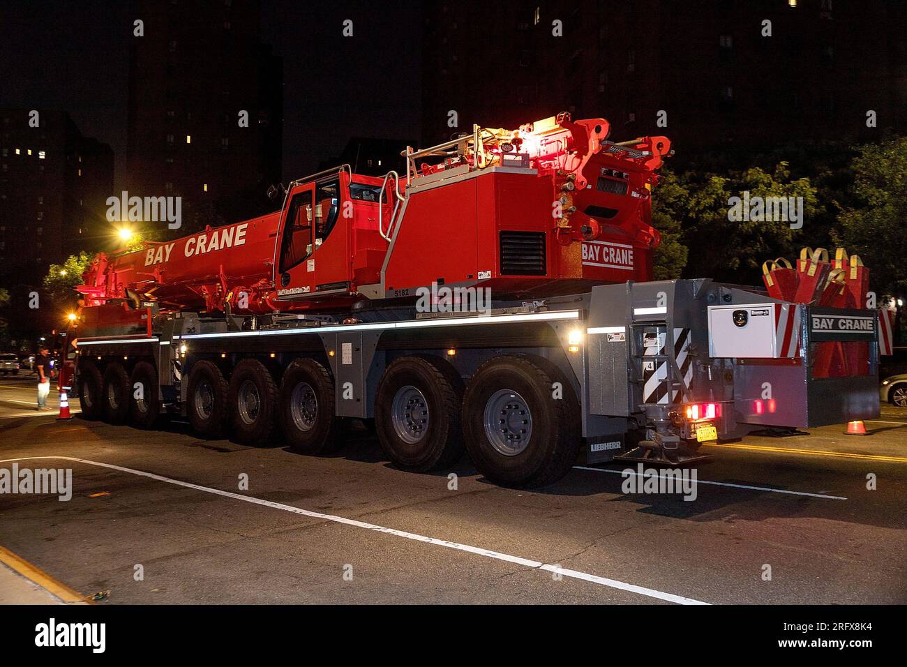New York, NY, USA. 6th Aug, 2023. Contracted Rigging Crews use a ...