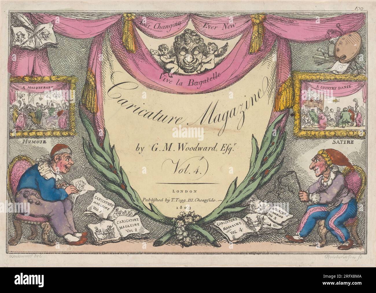 Title Page, The Caricature Magazine by G. M. Woodward, Vol. 4 1809 by ...