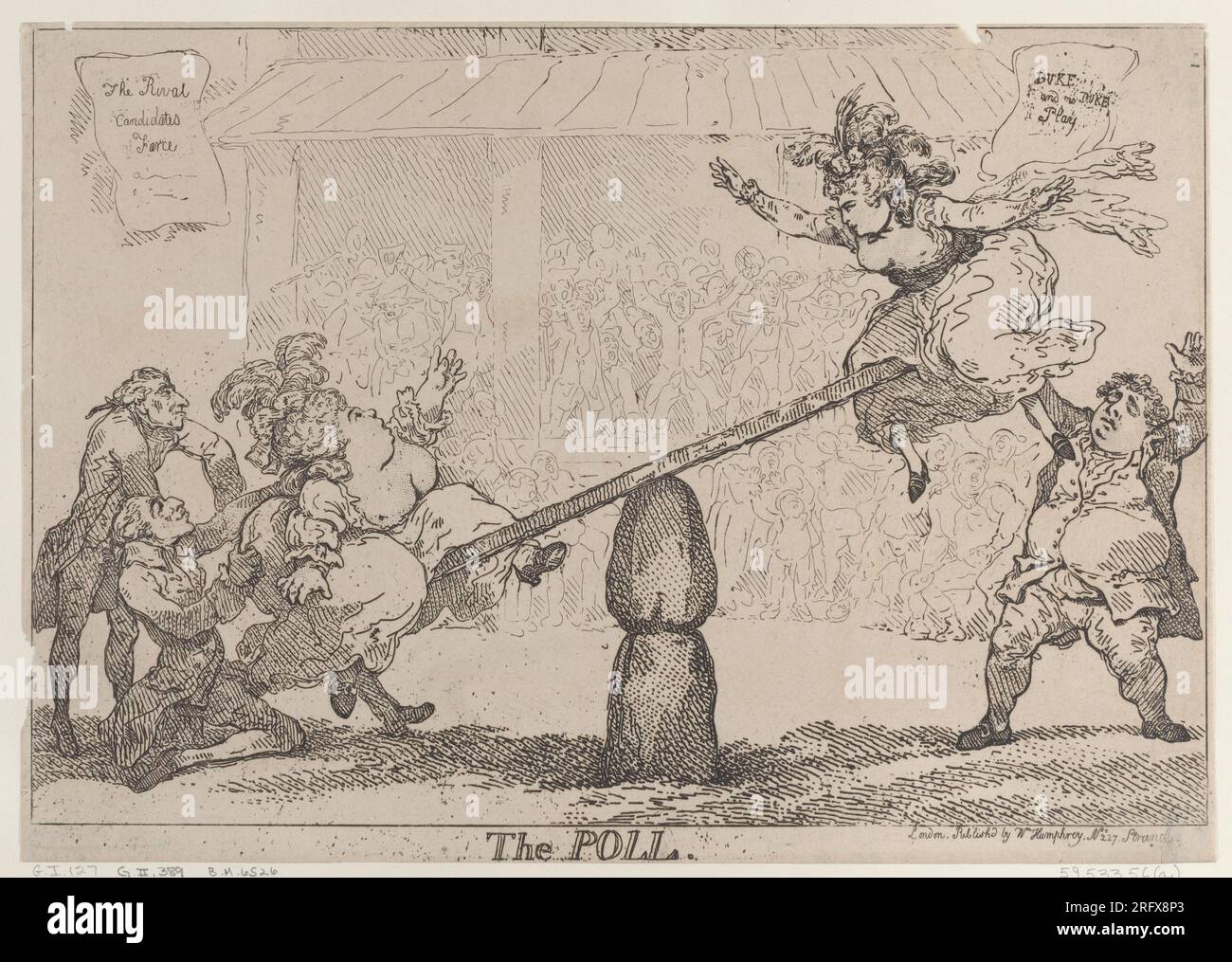 The Poll 12 April 1784 by Thomas Rowlandson Stock Photo - Alamy