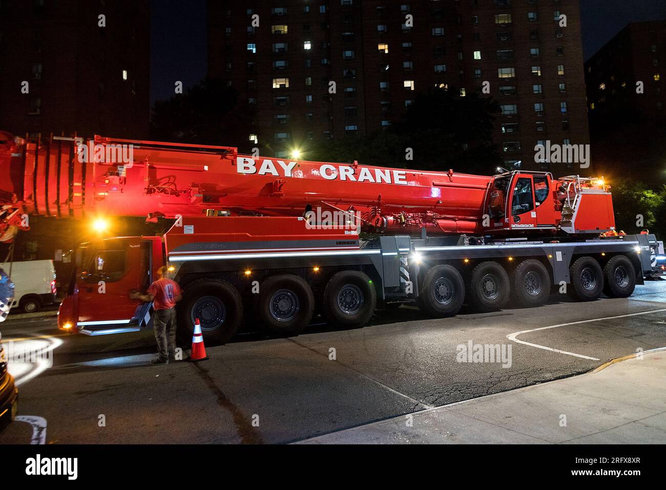 New York, NY, USA. 6th Aug, 2023. Contracted Rigging Crews use a ...