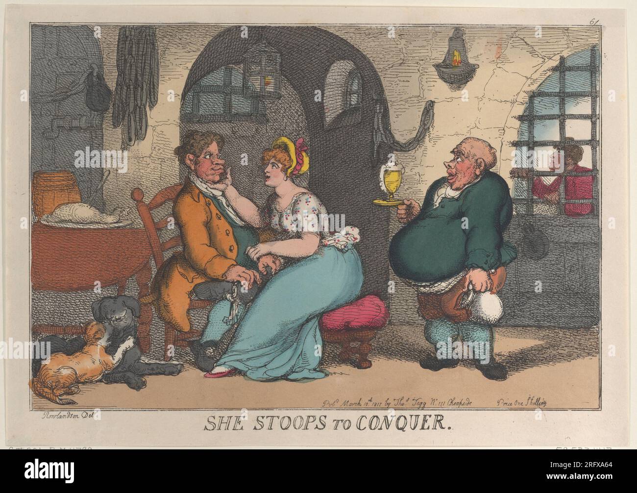 She Stoops to Conquer 10 March 1811 by Thomas Rowlandson Stock Photo ...