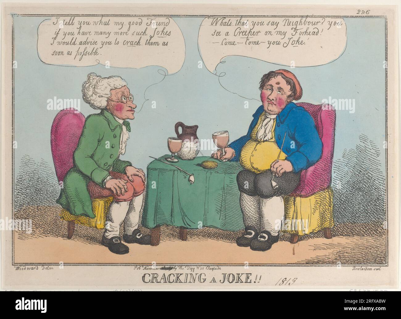 Cracking a Joke!! circa 1813 by Thomas Rowlandson Stock Photo - Alamy