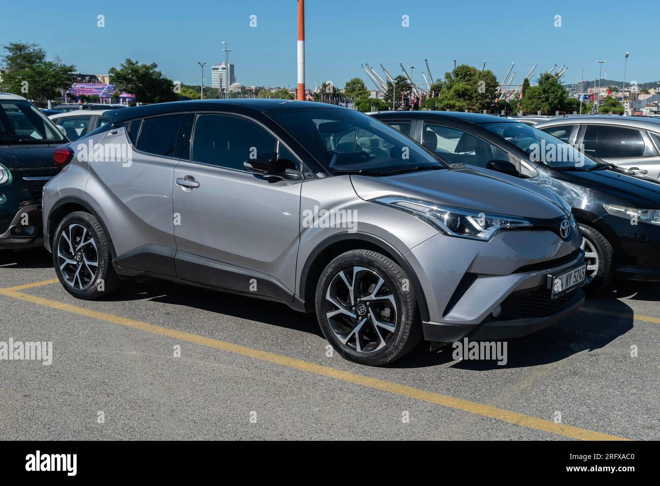 ISTANBUL, TURKEY - JULY 29, 2023: Toyota C-HR is a subcompact crossover ...