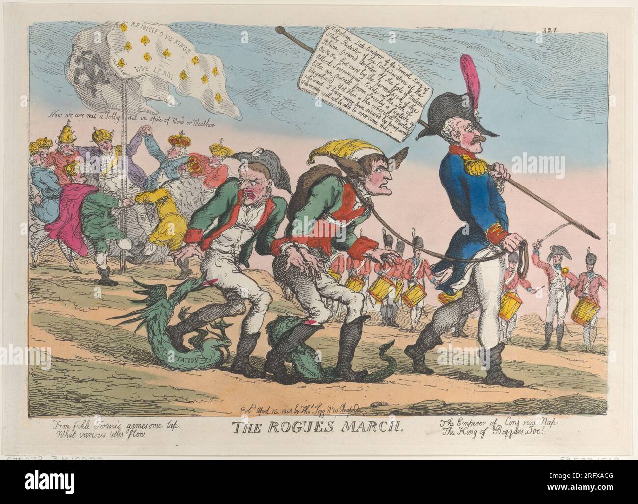 The Rogues March 12 April 1814 by Thomas Rowlandson Stock Photo - Alamy