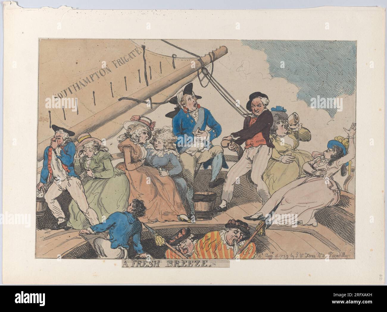 A Fresh Breeze 4 August 1789 by Thomas Rowlandson Stock Photo - Alamy