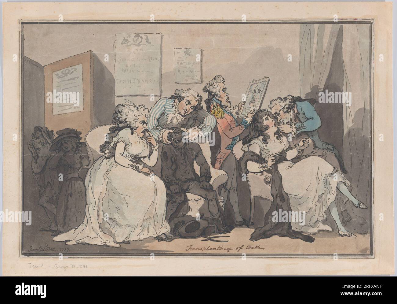 Transplanting of Teeth 1787 by Thomas Rowlandson Stock Photo - Alamy