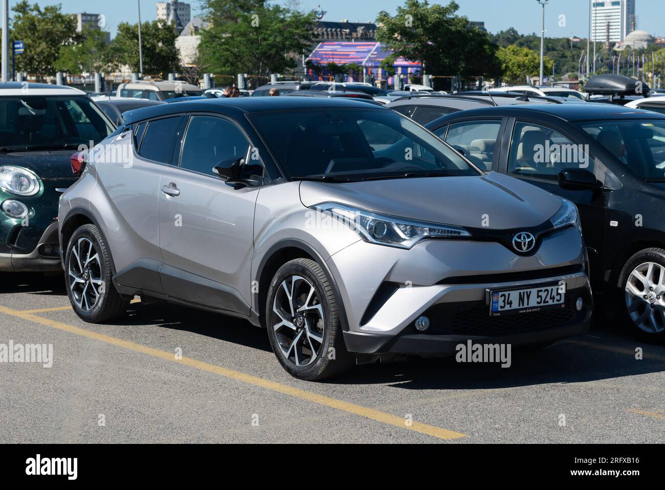 ISTANBUL, TURKEY - JULY 29, 2023: Toyota C-HR is a subcompact crossover ...