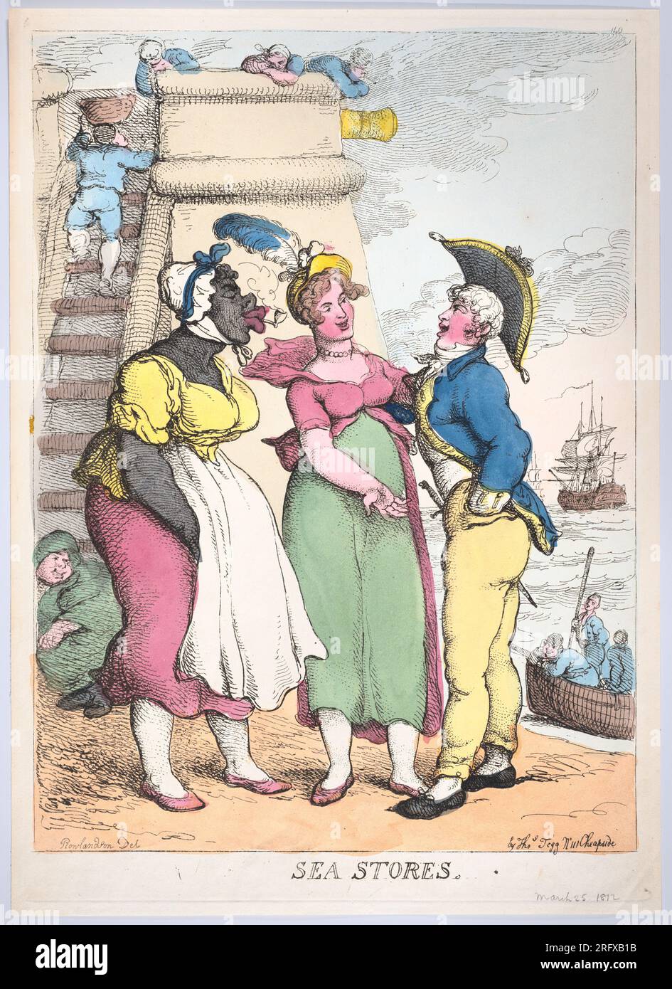 Sea Stores 25 March 1812 by Thomas Rowlandson Stock Photo - Alamy