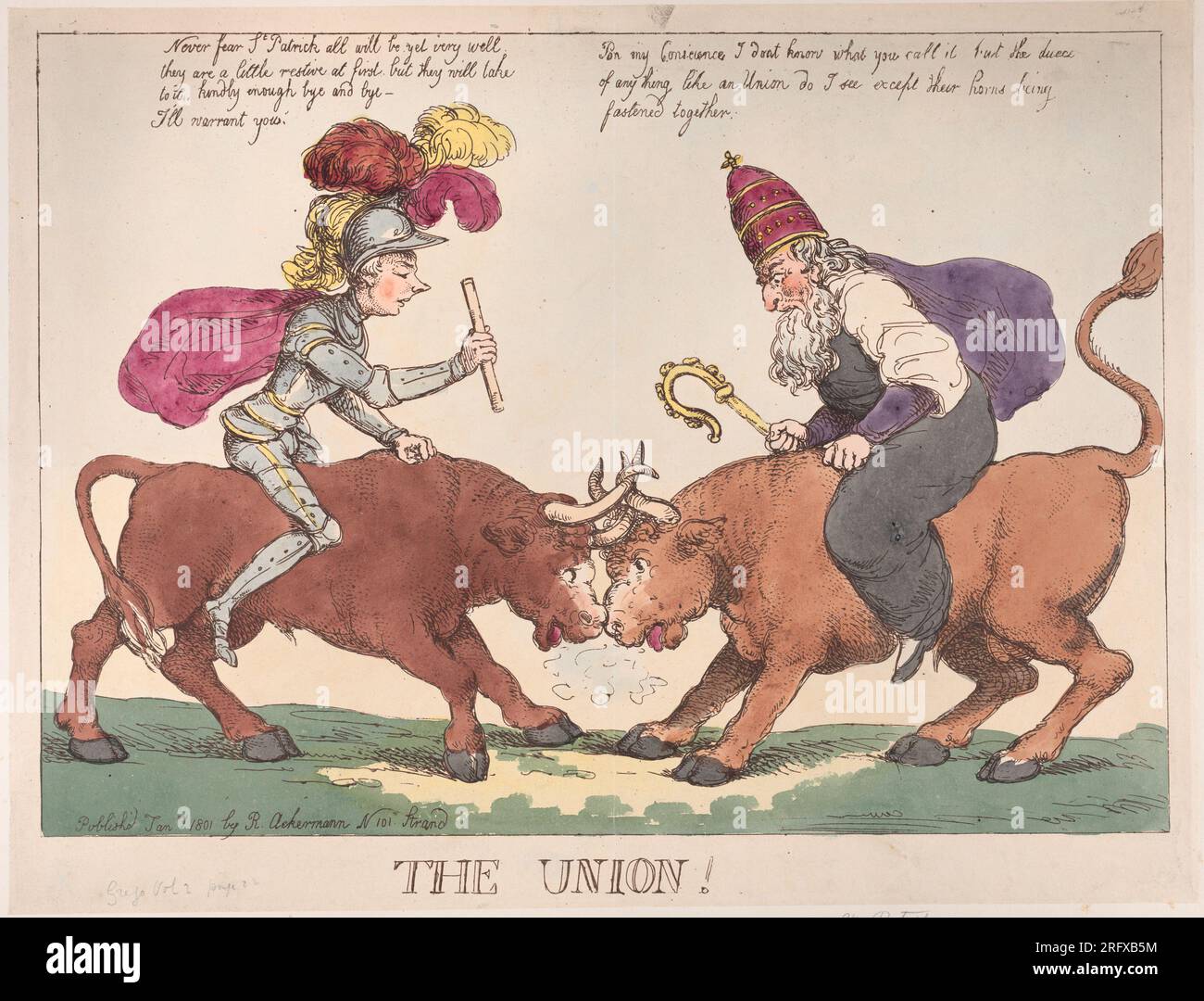 The Union 1 January 1801 by Thomas Rowlandson Stock Photo - Alamy