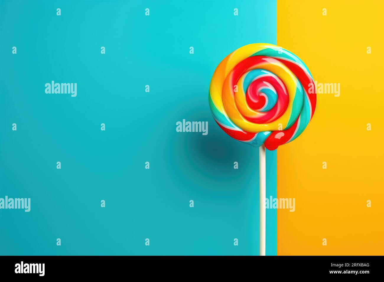 Bright colourful lollipop shot up close Stock Photo - Alamy