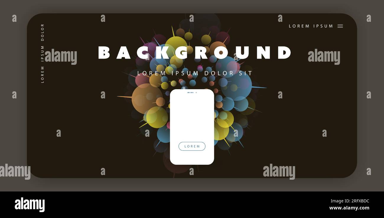 Colorful Abstract Advertising, Poster or Landing Page Template Design ...