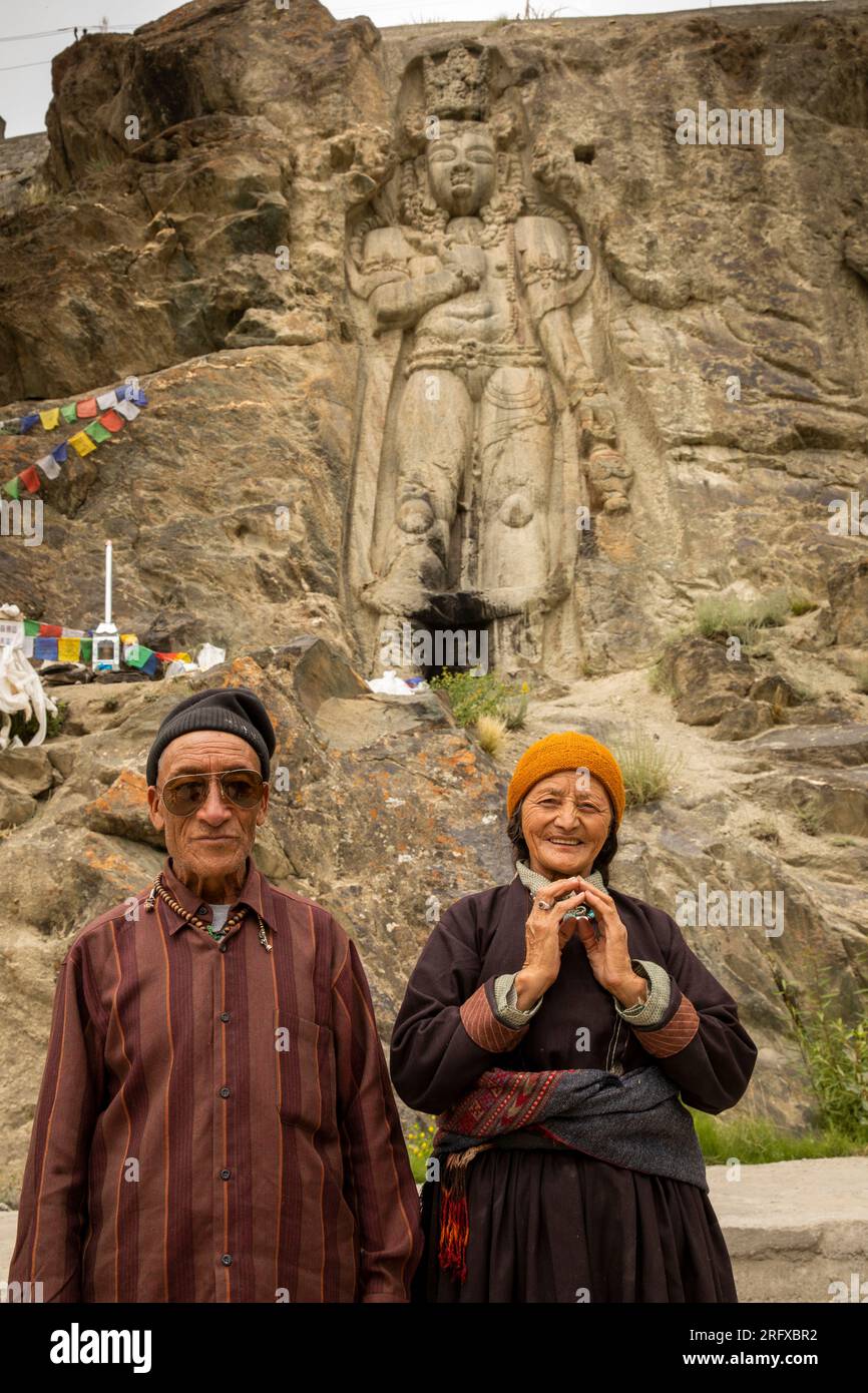 India, Ladakh, Suru Valley, Sankoo, Kartse Khar, senior Ladakhi ...