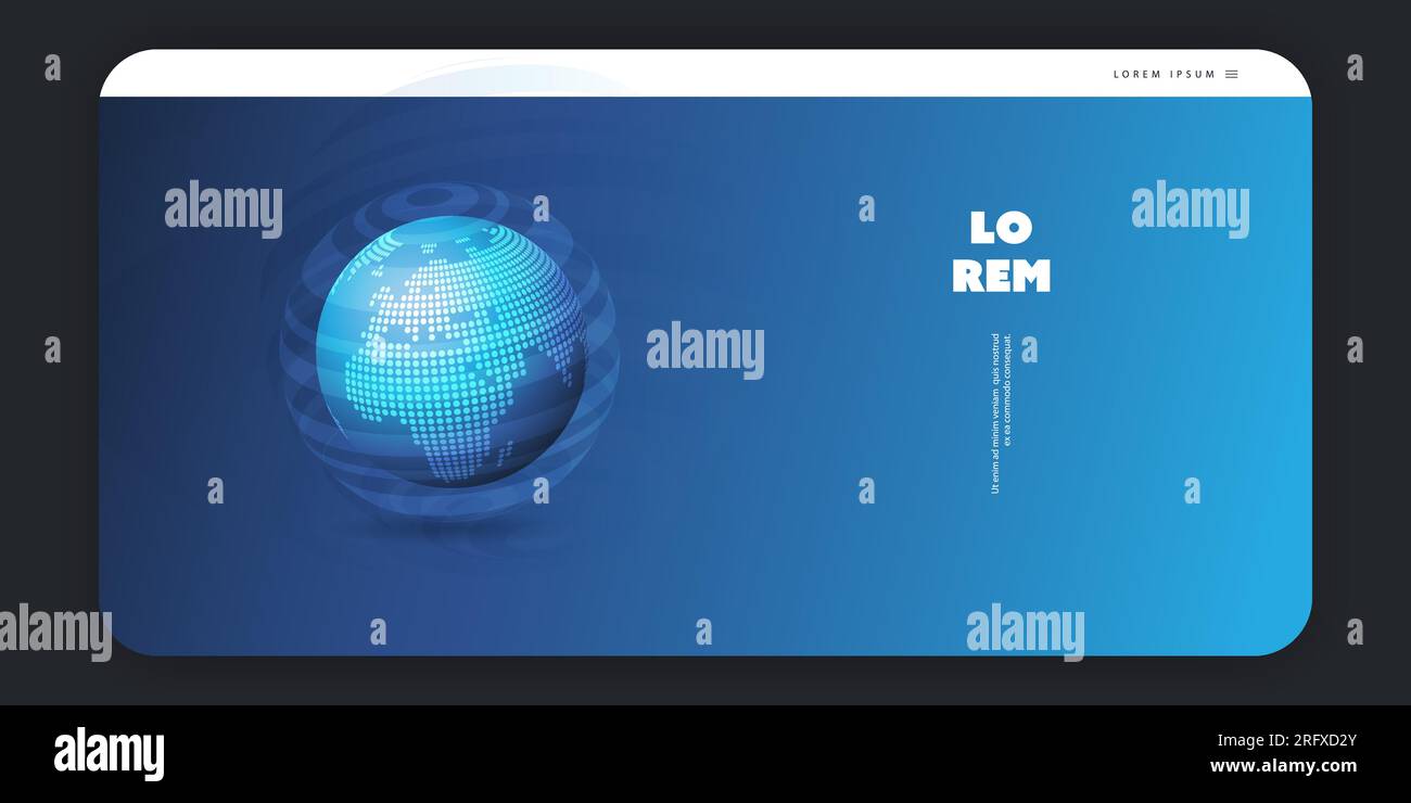 Web Design Elements - Header or Banner Design with Earth Globe Stock ...