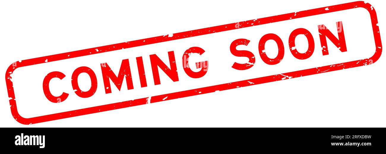 Grunge red coming soon word square rubber seal stamp on white background Stock Vector Image ...