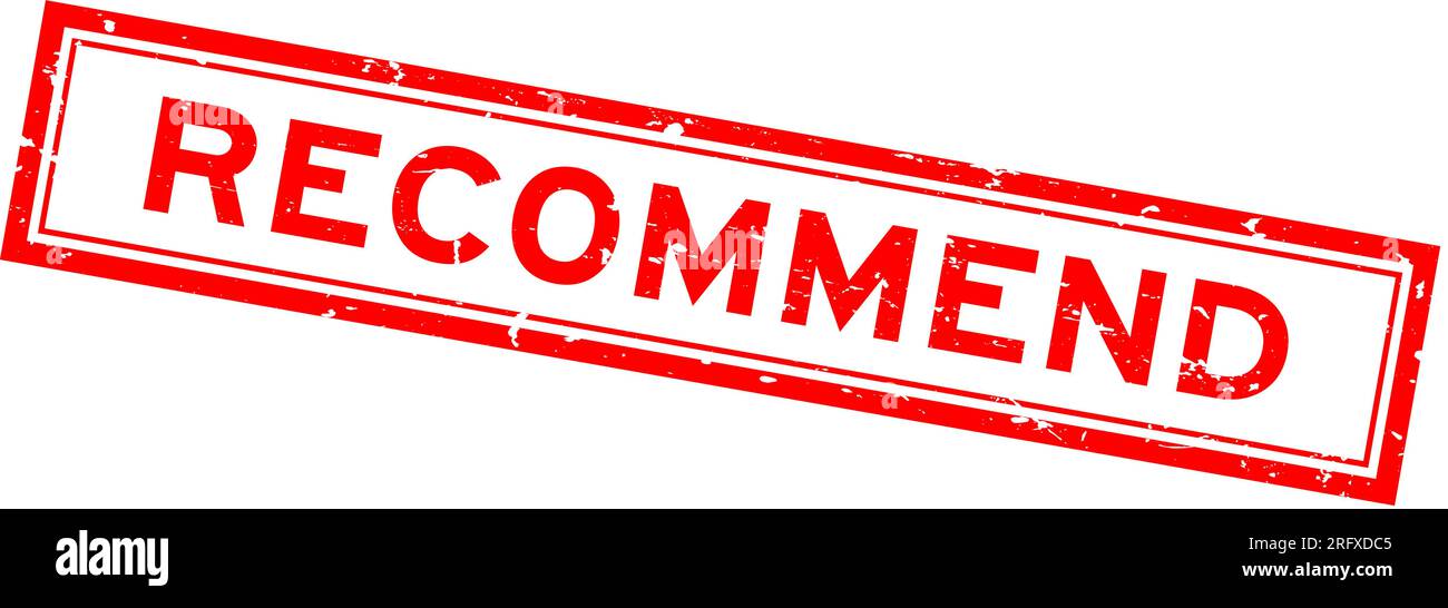 Grunge red recommend word square rubber seal stamp on whtie background Stock Vector Image & Art ...