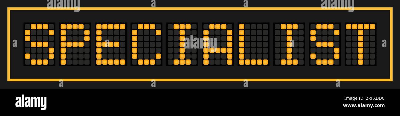 Orange color led banner in word specialist on black background Stock ...