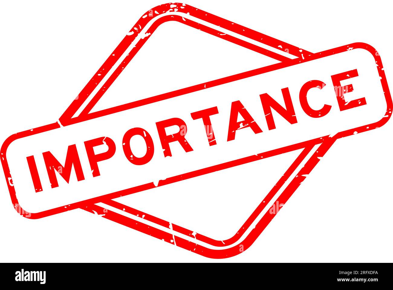 Grunge red importance word rubber seal stamp on white background Stock ...