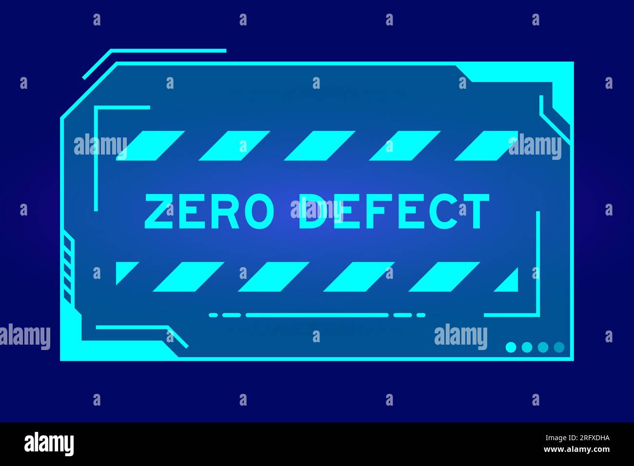 Futuristic hud banner that have word zero defect on user interface ...