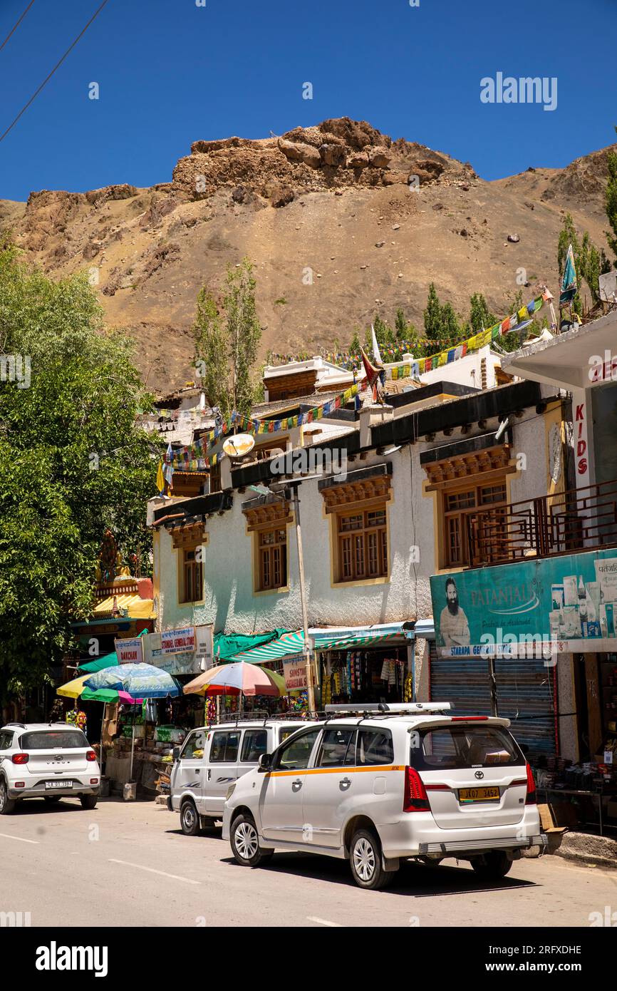 India, J&K, Ladakh, Khalsi, village bazaar on NH1 Leh to Kargil Highway ...