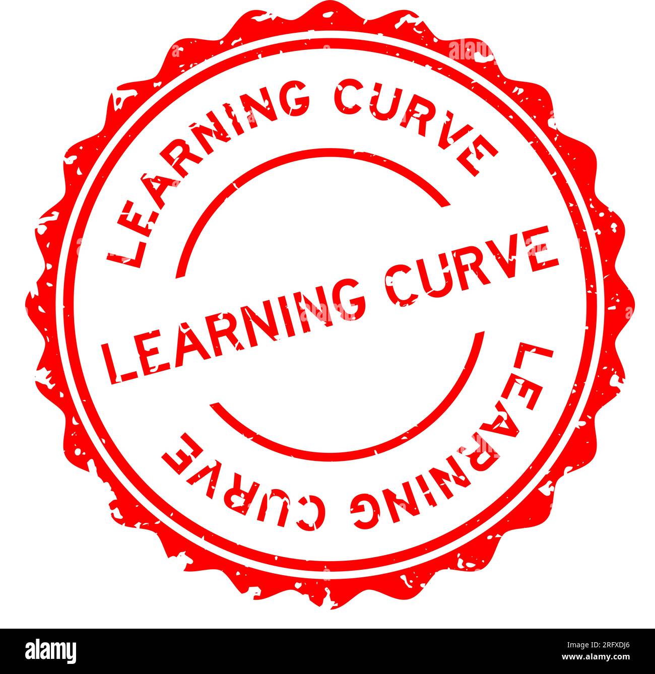 Grunge red learning curve word round rubber seal stamp on white background Stock Vector Image ...
