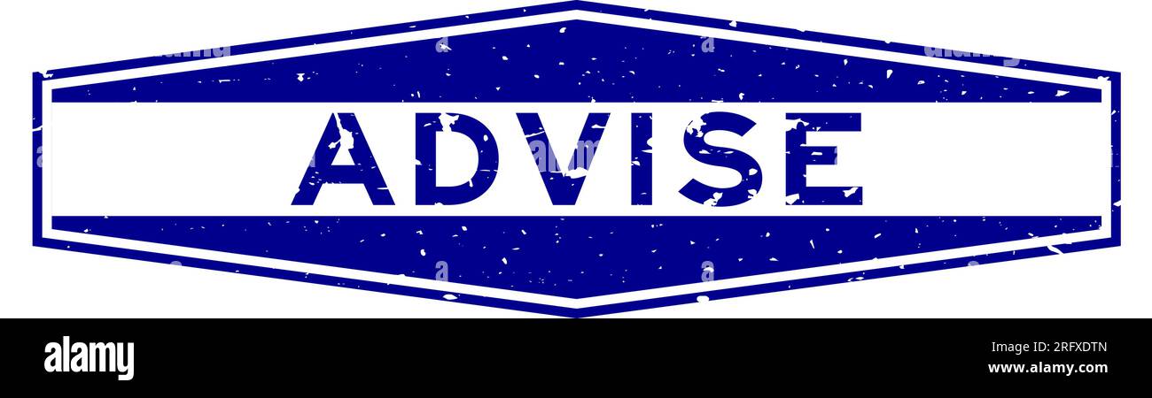 Grunge blue advise word hexagon rubber seal stamp on white background Stock Vector Image & Art ...