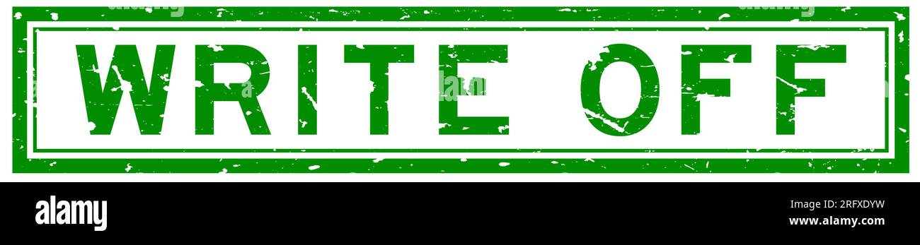 Grunge green write off word square rubber seal stamp on white background Stock Vector Image ...