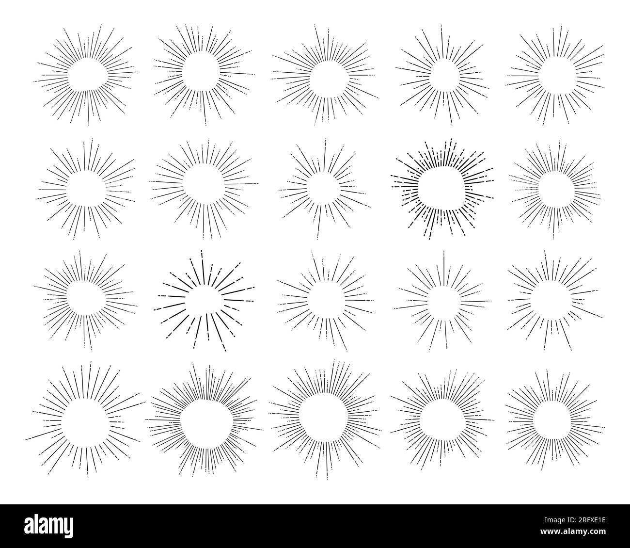 Big round sunrise Stock Vector Images - Alamy