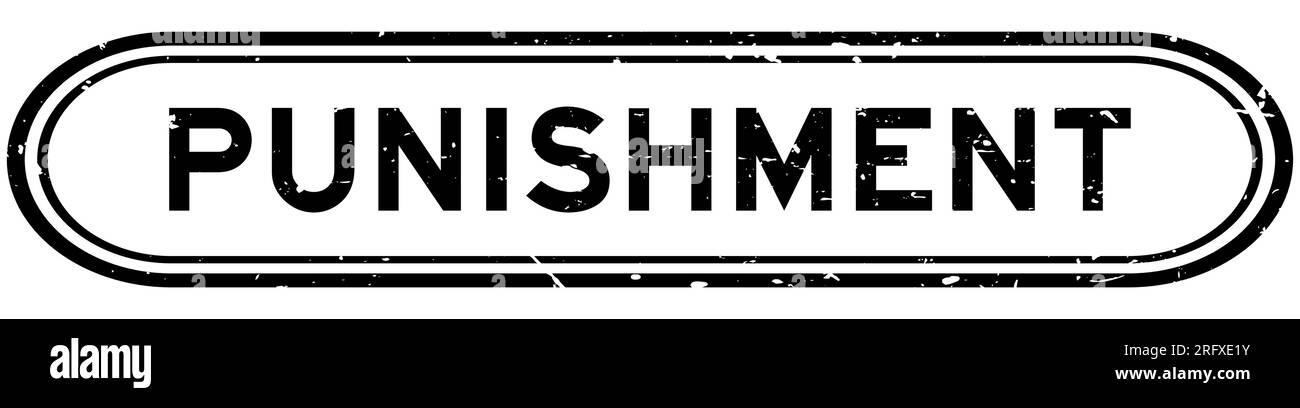 Grunge black punishment word rubber seal stamp on white background ...