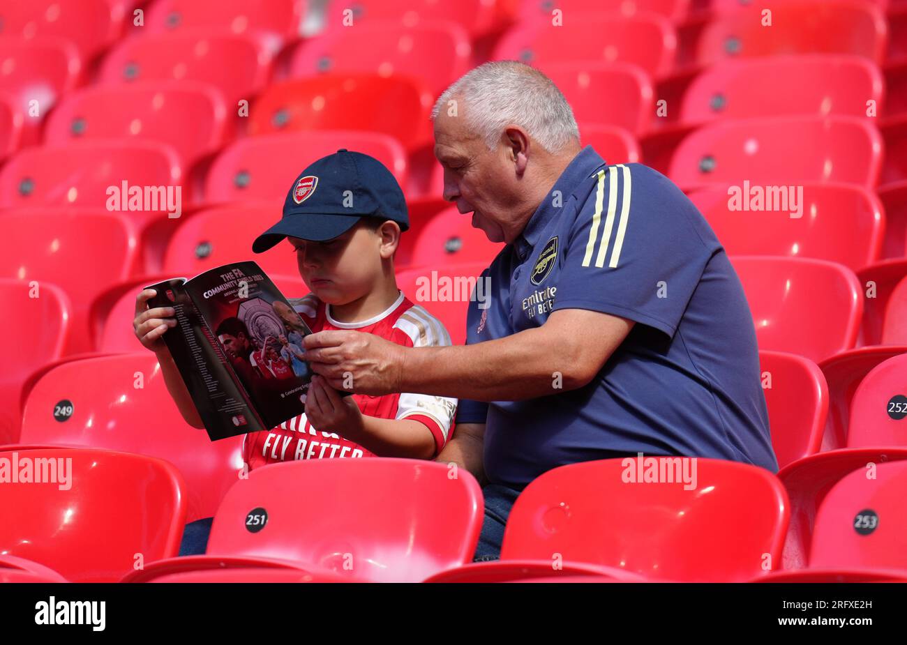 Arsenal fans in the stands before the FA Community Shield match at ...