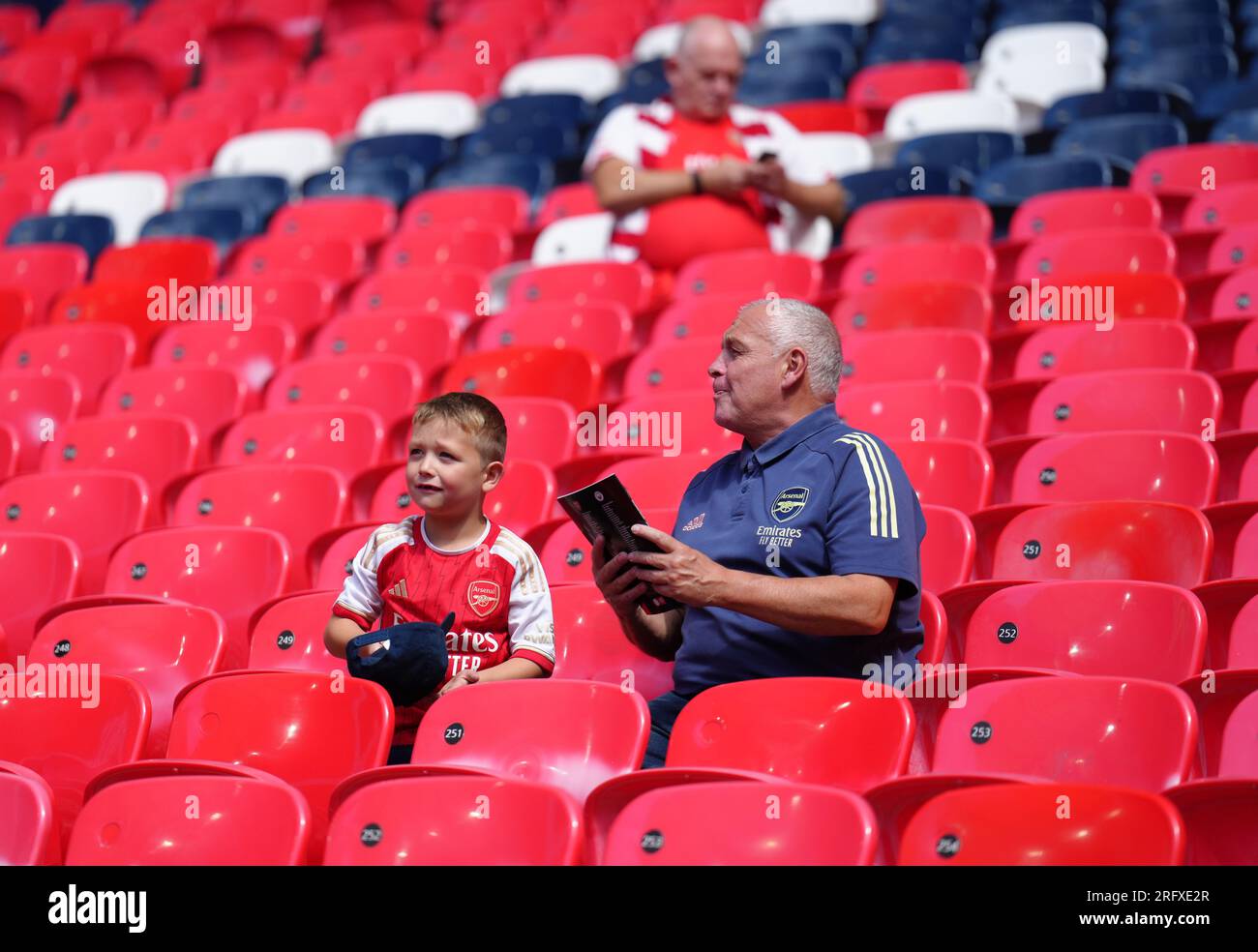 Arsenal fans in the stands before the FA Community Shield match at ...