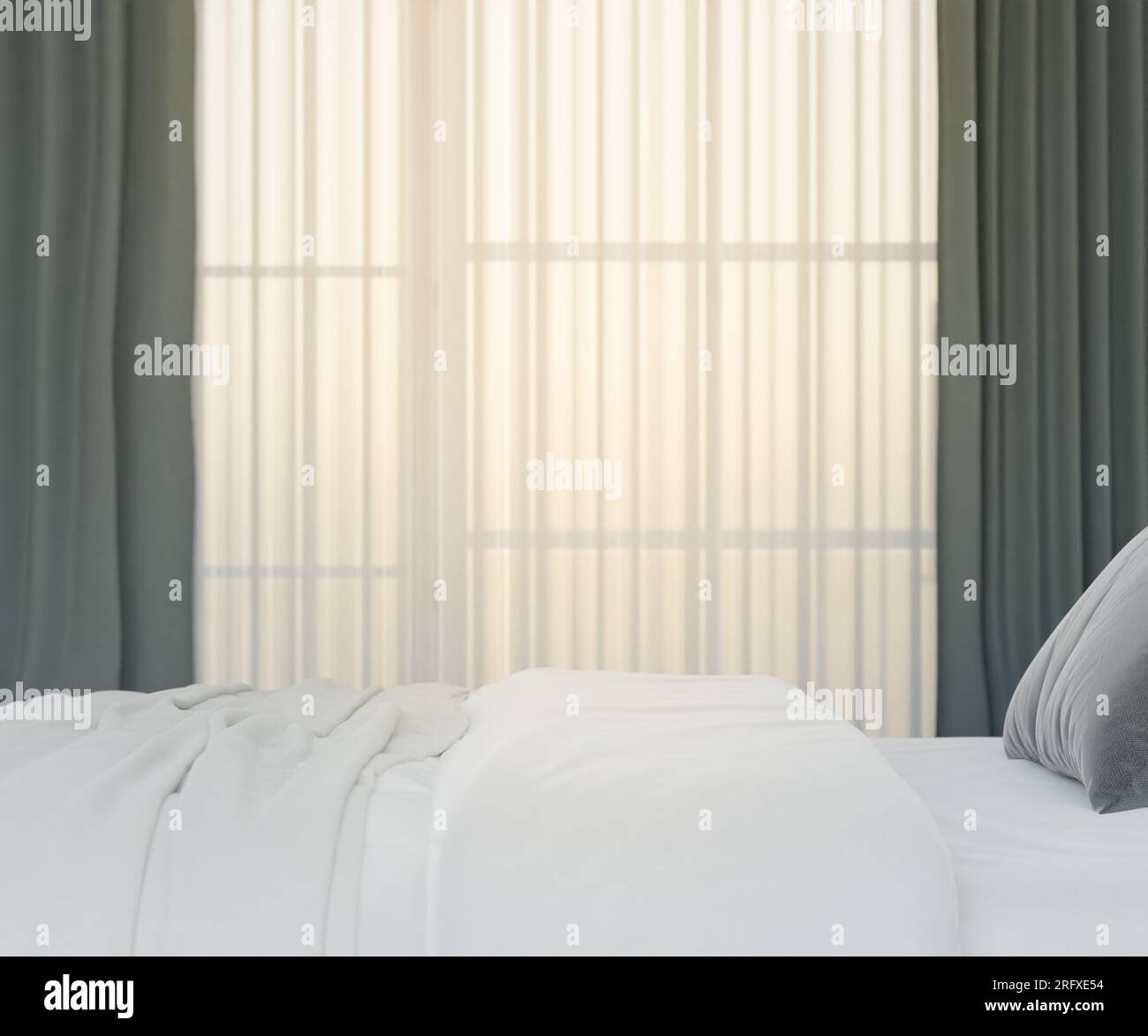 3d illustration of a generic master bedroom as a background or mock-up ...