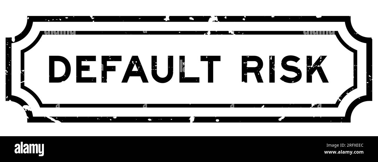 Grunge black default risk word rubber seal stamp on white background ...