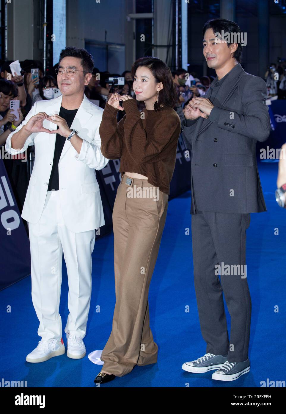Seoul, South Korea. 3rd Aug, 2023. (L to R) South Korean actors Ryu ...