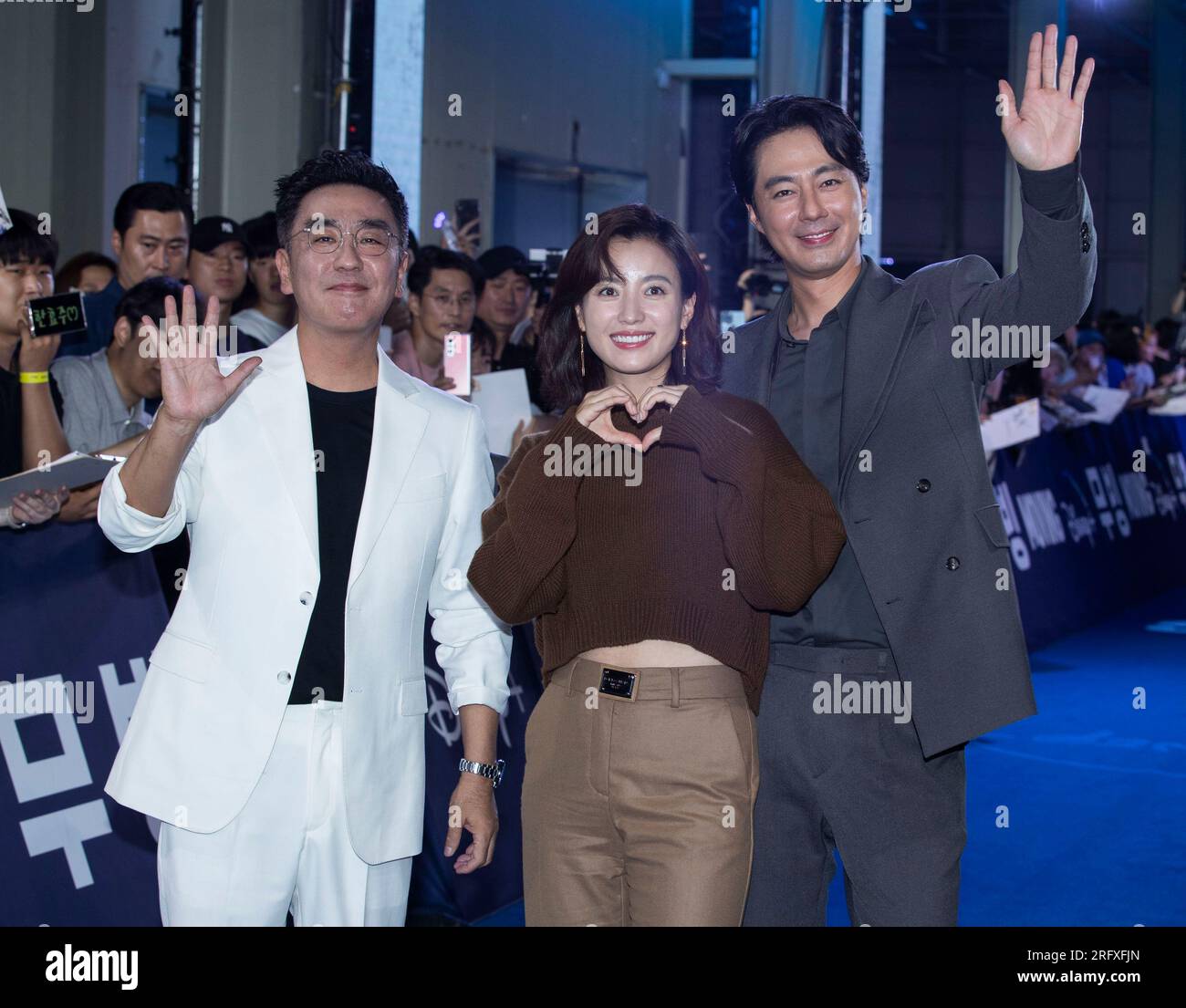 Seoul, South Korea. 3rd Aug, 2023. (L to R) South Korean actors Ryu ...