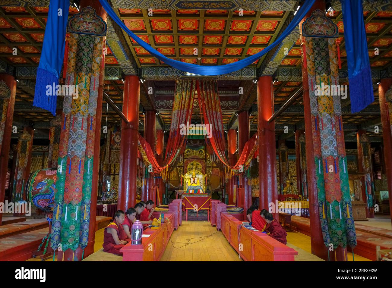Erdenet, Mongolia - July 18, 2023: Amarbayasgalant Monastery, one of ...