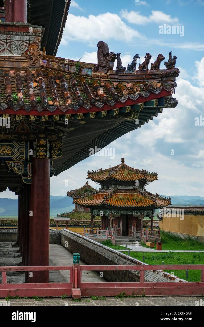 Erdenet, Mongolia - July 18, 2023: Amarbayasgalant Monastery, one of ...