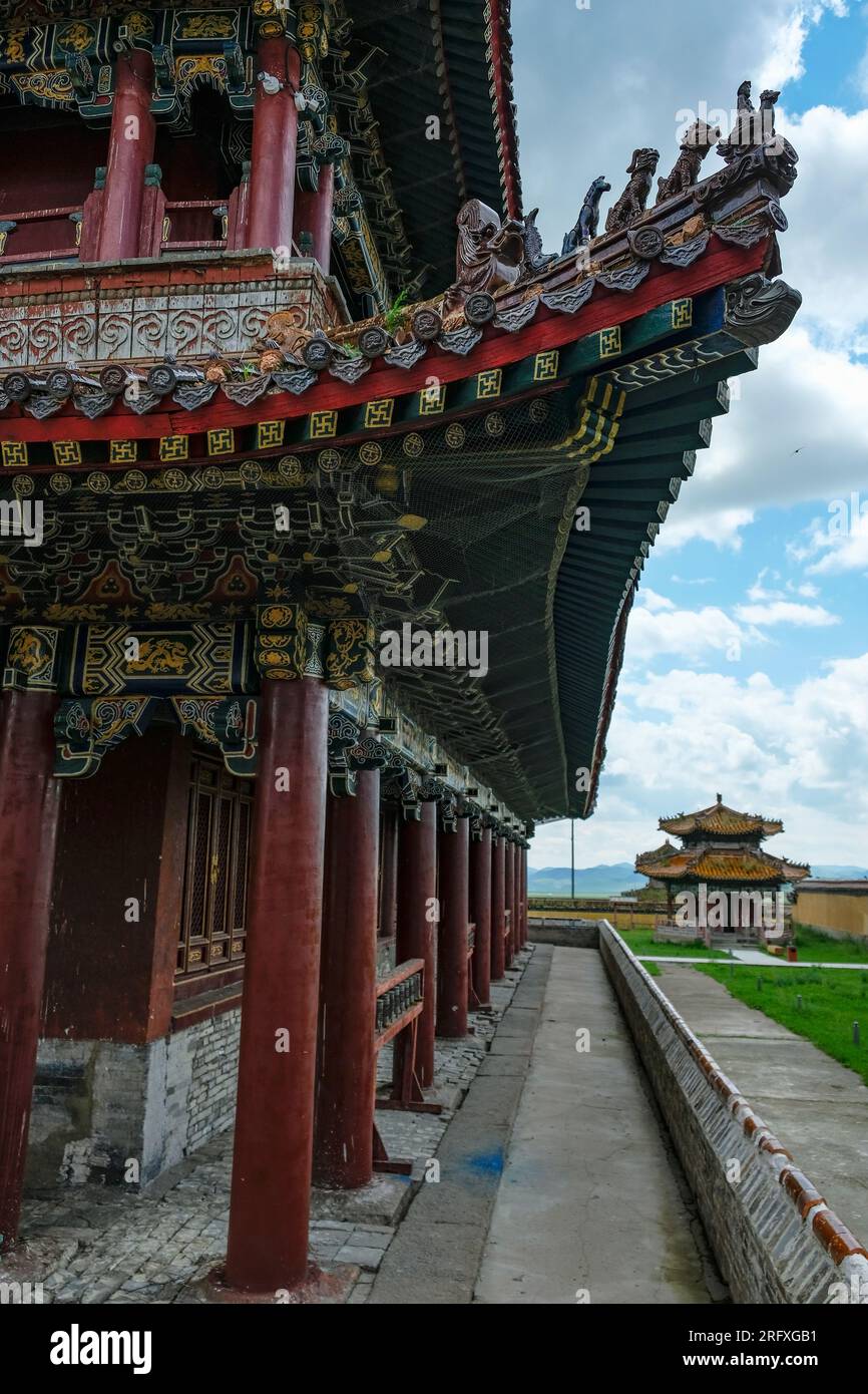 Erdenet, Mongolia - July 18, 2023: Amarbayasgalant Monastery, one of ...