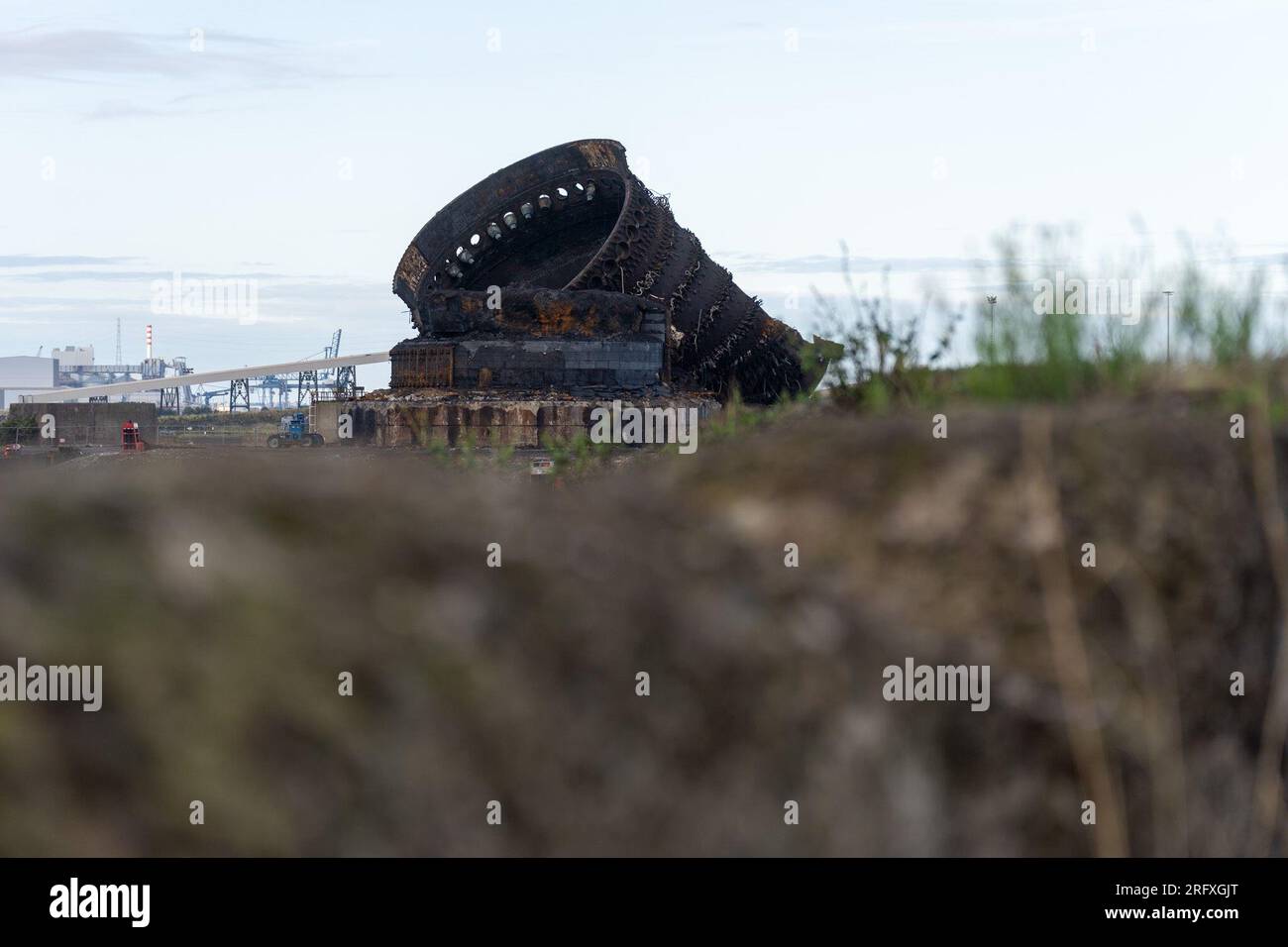 Redcar, UK, 06/08/23: The final remains of the Redcar Blast Furnace at ...
