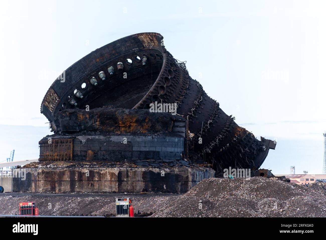 Redcar, UK, 06/08/23: The final remains of the Redcar Blast Furnace at ...