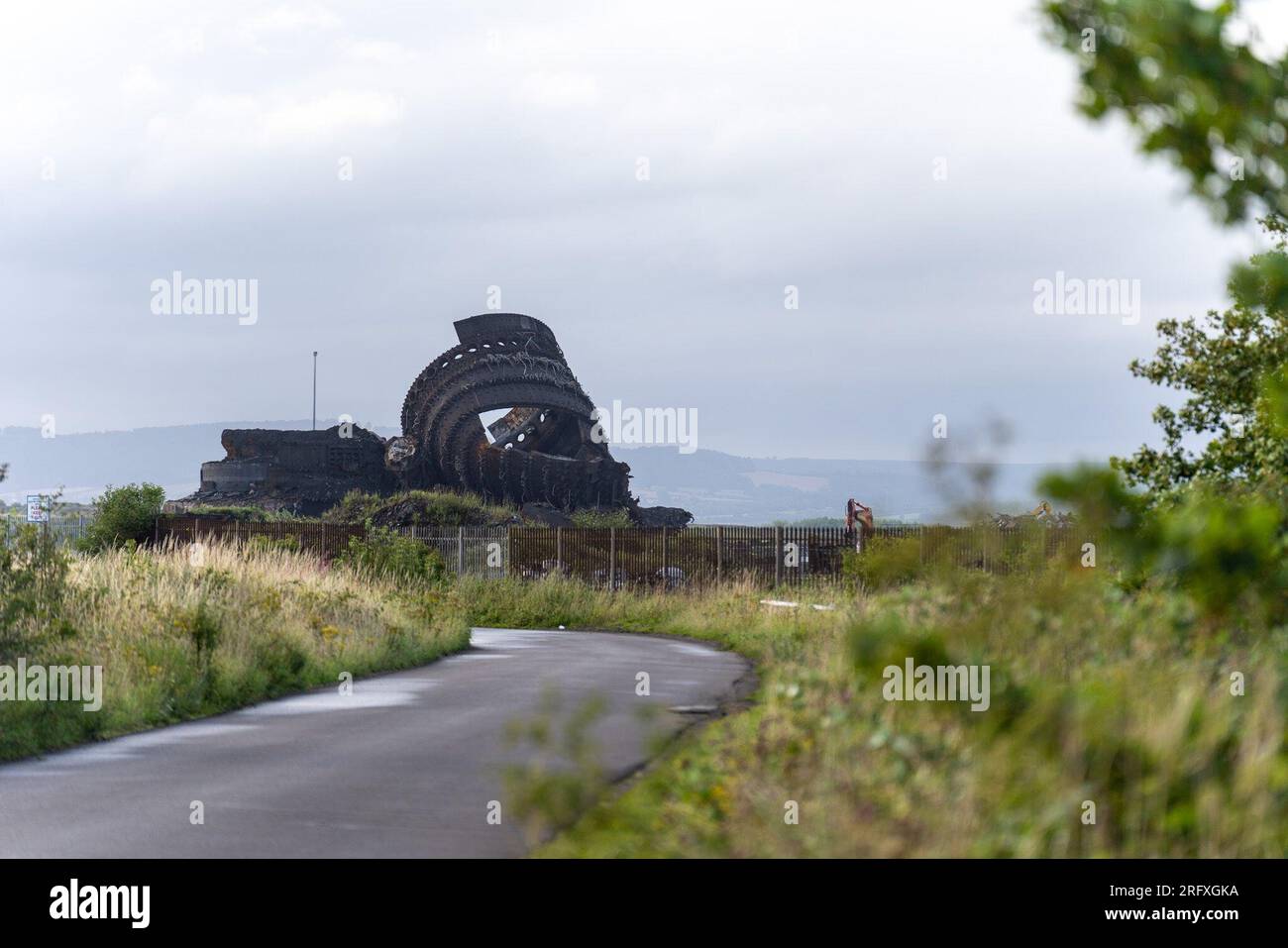 Redcar, UK, 06/08/23: The final remains of the Redcar Blast Furnace at ...